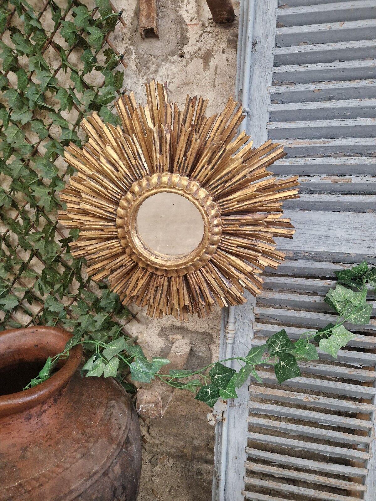 Vintage Sunburst Mirror French Giltwood Circa 1920 For Sale at 1stDibs