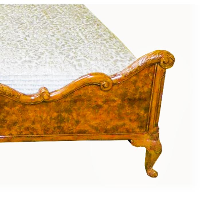Vintage Super King Size Burr Walnut Queen Anne Revival Bed, 20th ...
