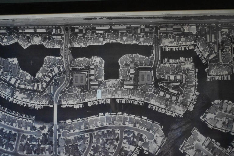 Vintage Surveyor's Map of Huntington Beach Harbor, Ca circa 1970 at 1stDibs