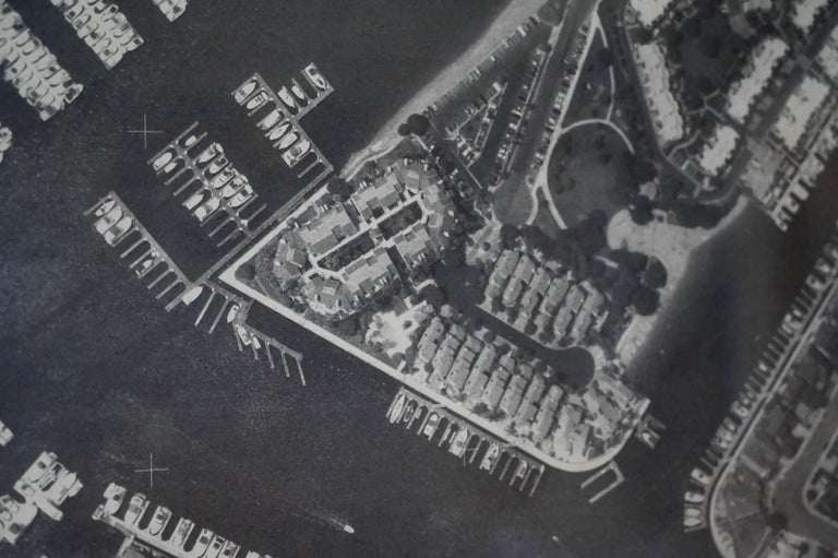 Vintage Surveyor's Map of Huntington Beach Harbor, Ca circa 1970 at 1stDibs