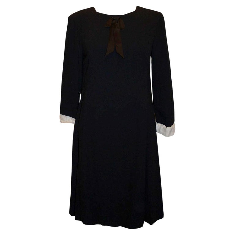 Vintage Susan Small Black Shift Dress For Sale at 1stDibs