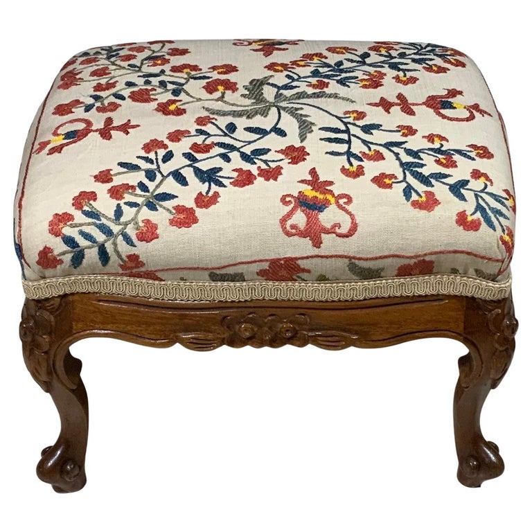 Vintage Suzani Foot Stool at 1stDibs
