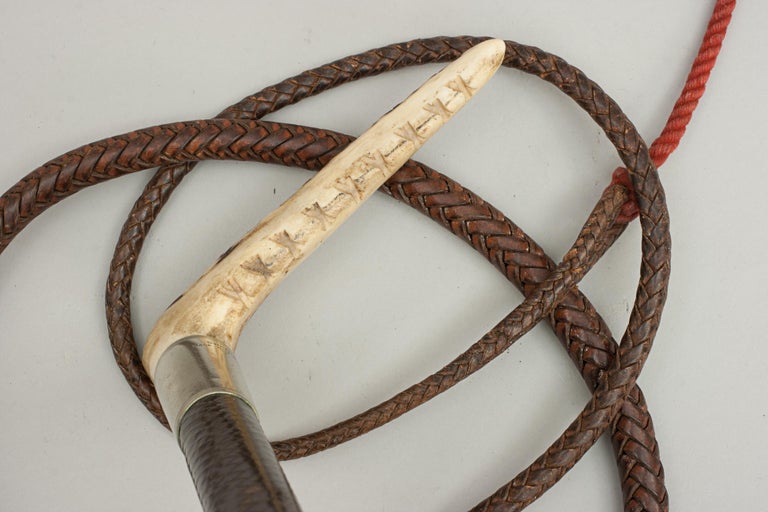 Vintage Swaine Hunting Whip, Riding Crop with Antler Handle at 1stDibs