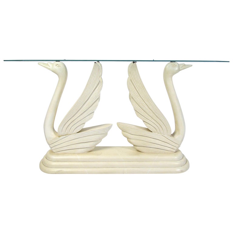 Vintage Swan Base Table at 1stDibs | swan table base