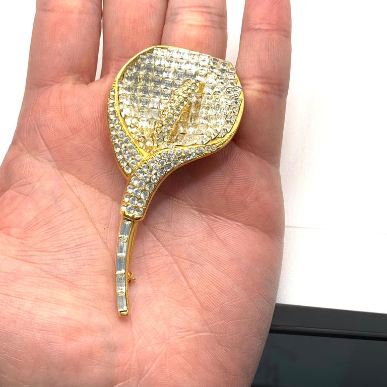 Vintage Swarovski Crystal Calla Lily Brooch For Sale at 1stDibs ...