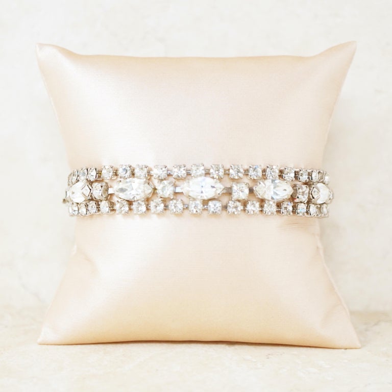 Vintage Swarovski Crystal Cocktail Bracelet by Weiss, 1950s at 1stDibs