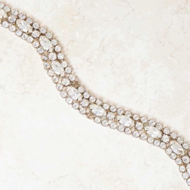 Vintage Swarovski Crystal Cocktail Bracelet by Weiss, 1950s at 1stDibs