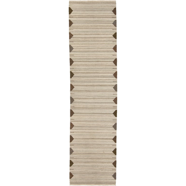 Vintage Swedish Flat-Weave Rug, 1920 For Sale at 1stDibs