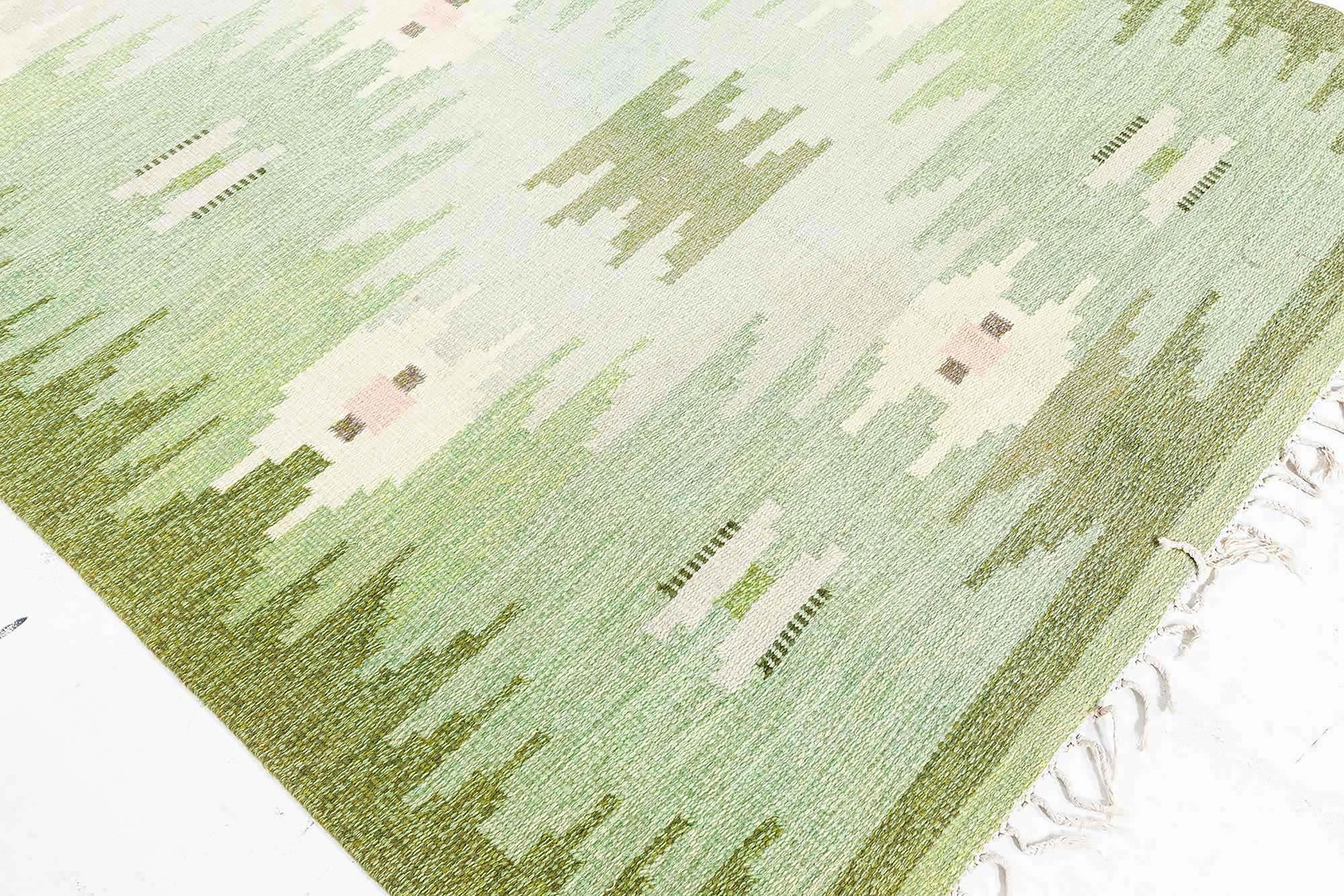 Doris Leslie Blau Vintage Swedish Flat Woven by Gitt Grannsjo Carlsson ...