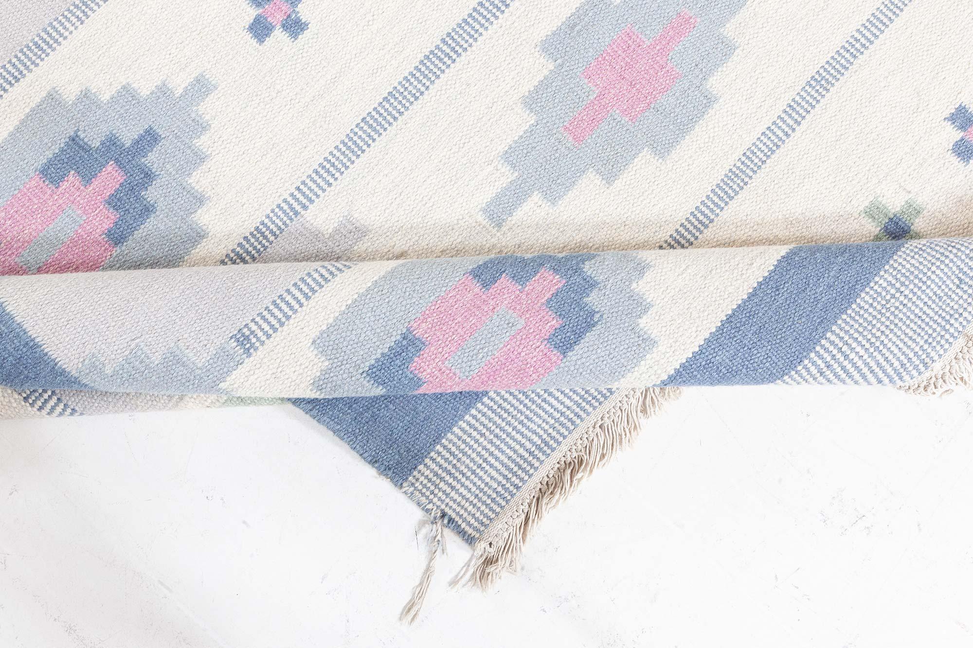 Doris Leslie Blau Vintage Swedish Flat Woven Rug For Sale at 1stDibs