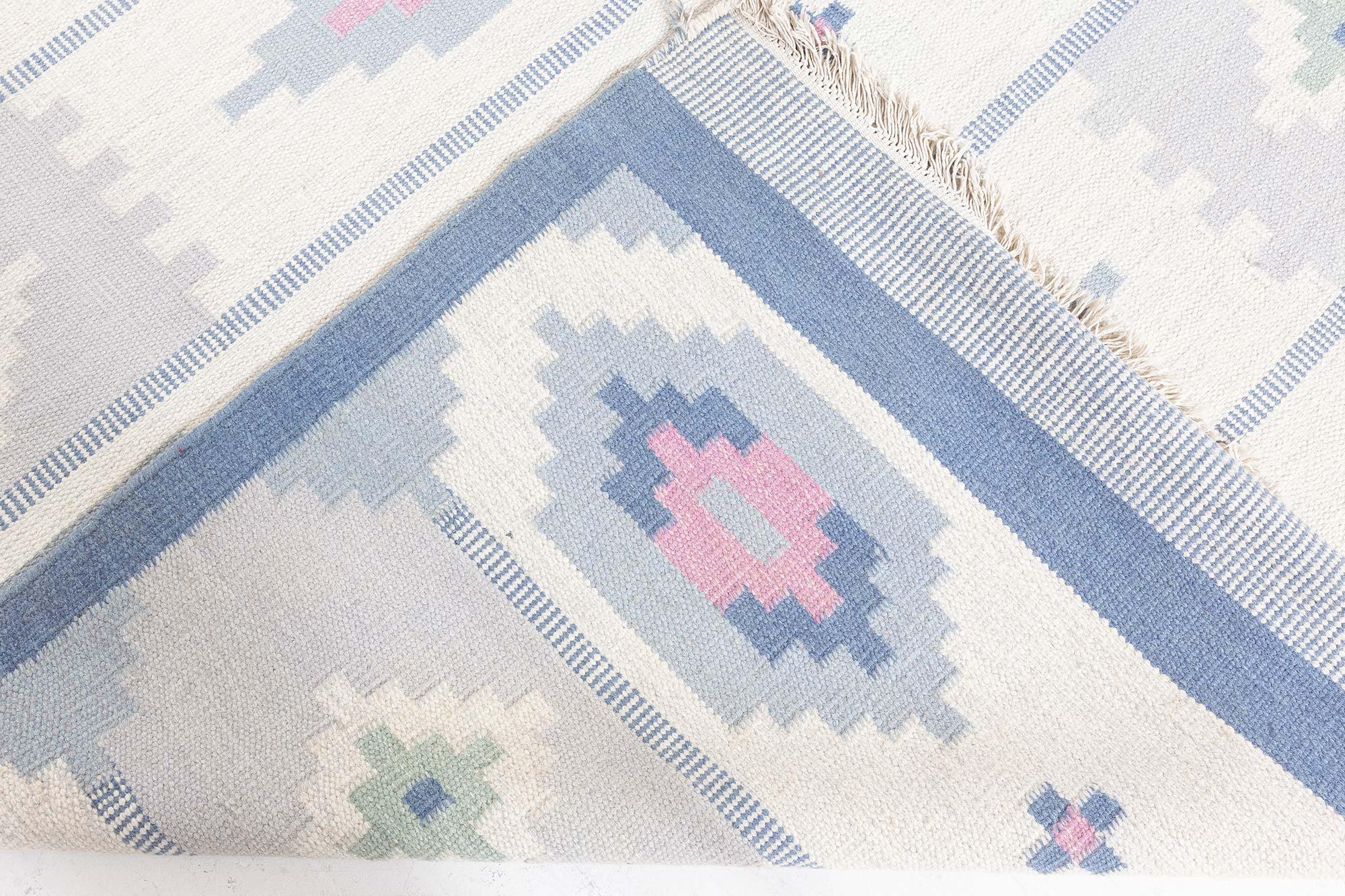 Doris Leslie Blau Vintage Swedish Flat Woven Rug For Sale at 1stDibs