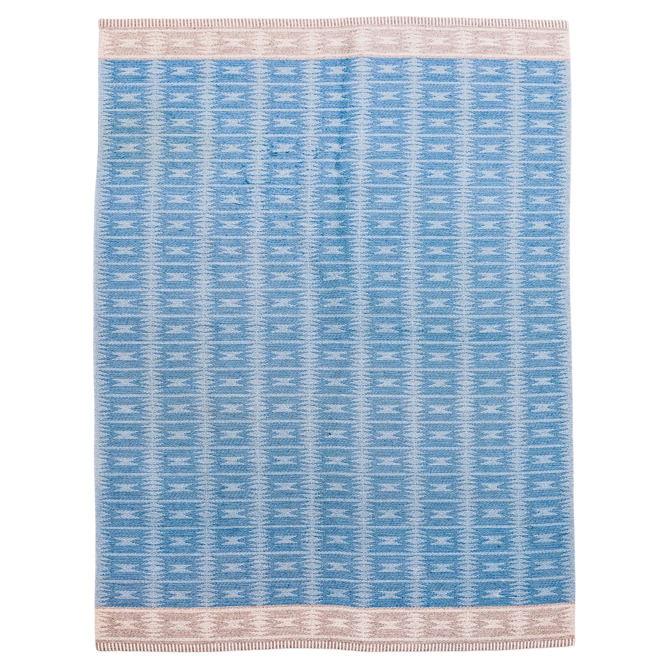 Swedish Flatweave Rug Rollakan Cross Motif, 1950-1970 For Sale at 1stDibs