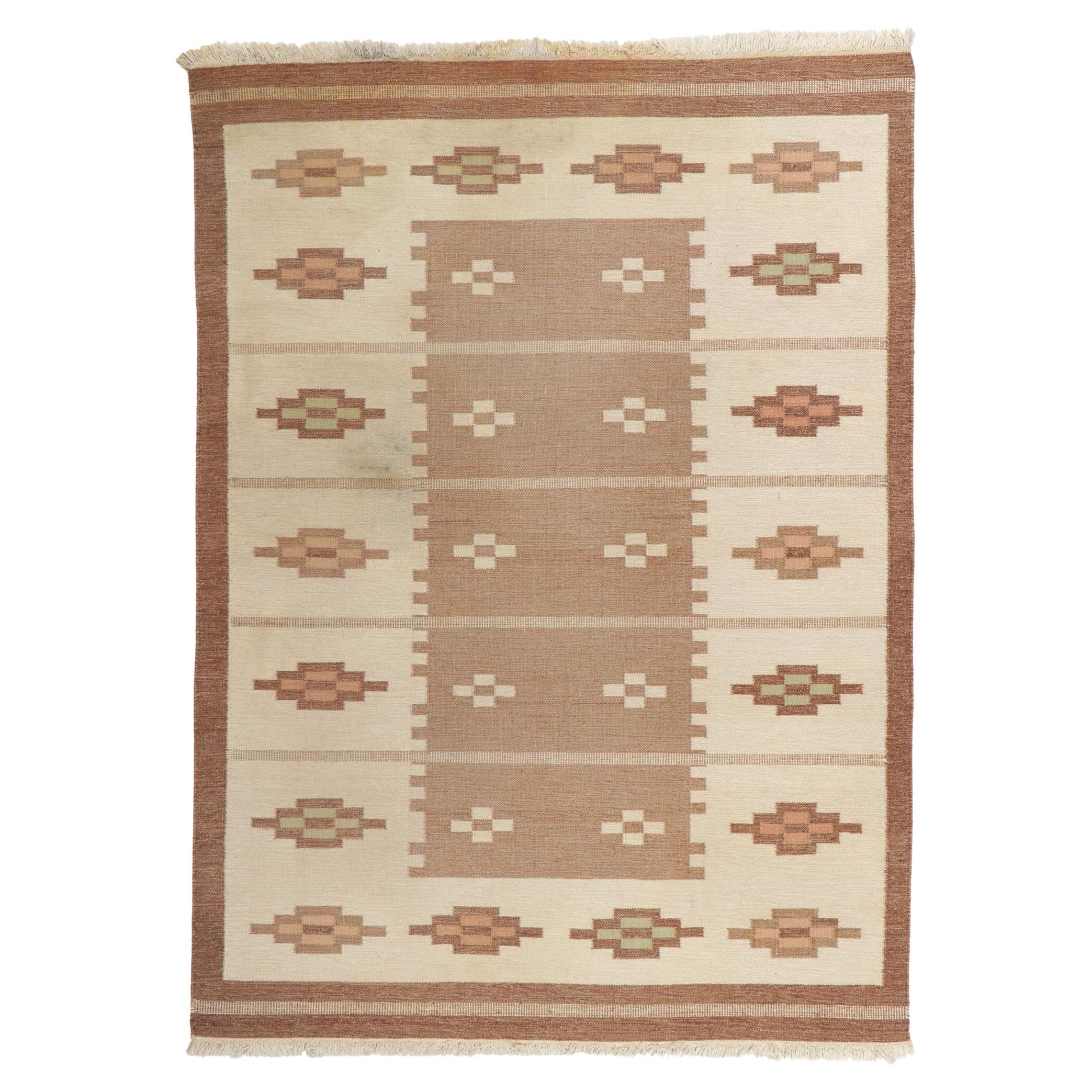 Vintage Swedish MCM Rug with Scandinavian Modern Style, Modern Danish ...