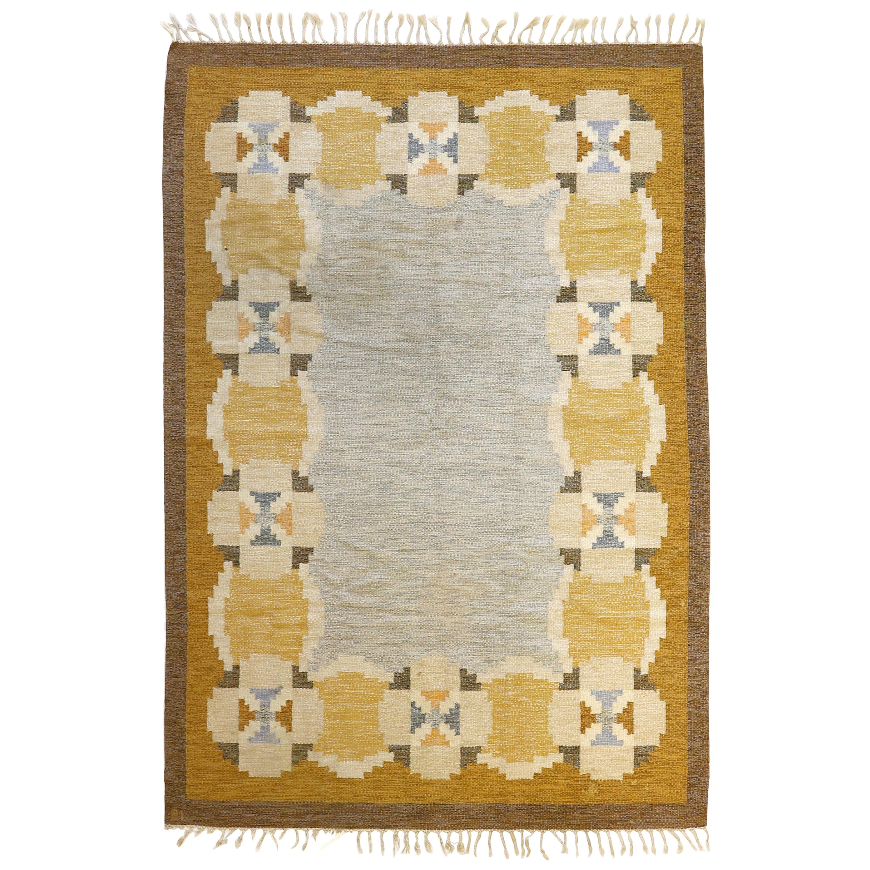 Vintage Swedish Kilim Rug, circa Mid-20th Century at 1stDibs