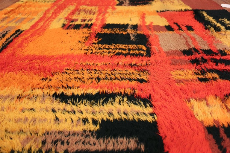 Vintage Swedish Rya Rug at 1stDibs