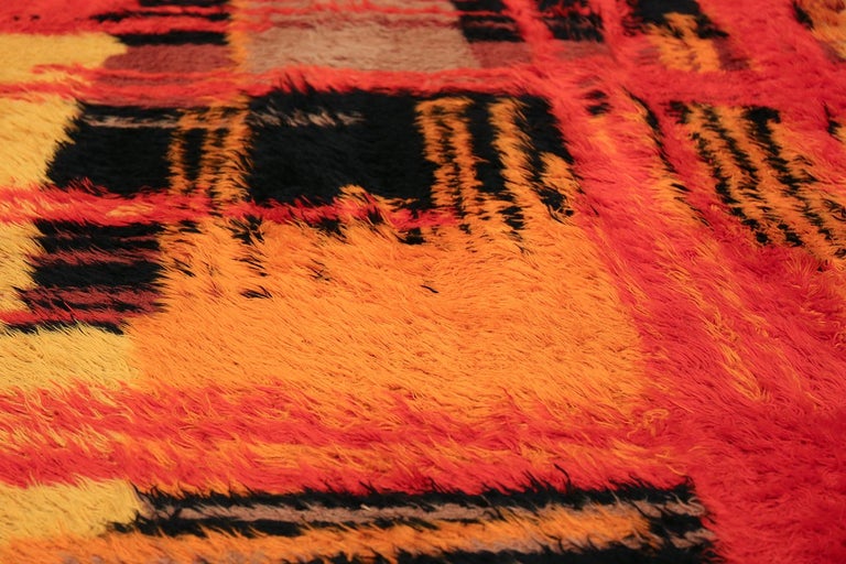 Vintage Swedish Rya Rug at 1stDibs