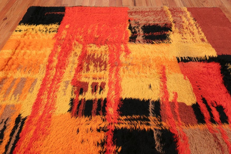 Vintage Swedish Rya Rug at 1stDibs