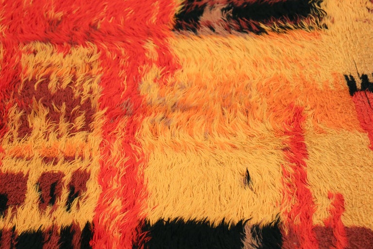 Vintage Swedish Rya Rug at 1stDibs