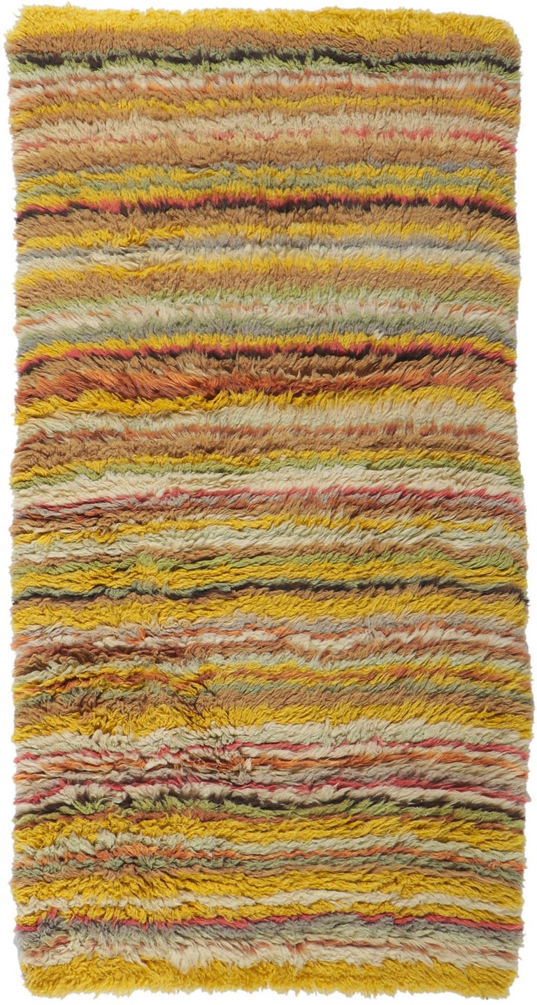 Vintage Swedish Rya Rug with Scandinavian Modern Style For Sale at 1stDibs