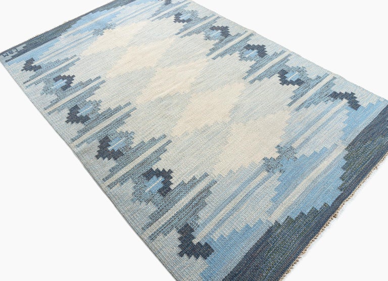 Vintage Swedish Scandinavian Area Rug 4'6x6'10 For Sale at 1stDibs