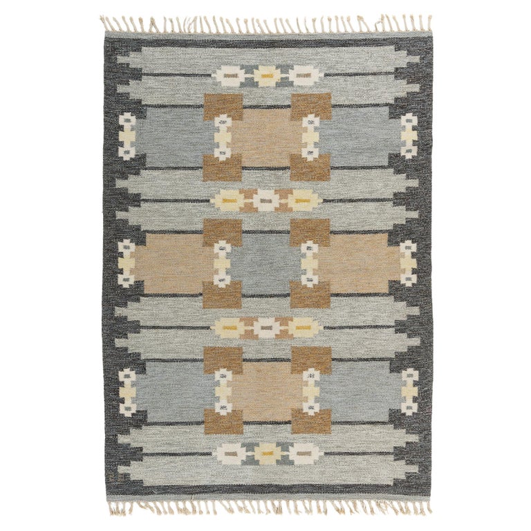 Vintage Swedish Scandinavian Area Rug 5'4x7'5 For Sale at 1stDibs