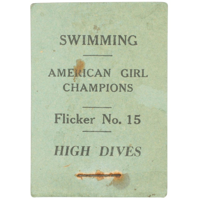 Vintage, Swimming Flicker Book No.15 High Dives For Sale at 1stDibs