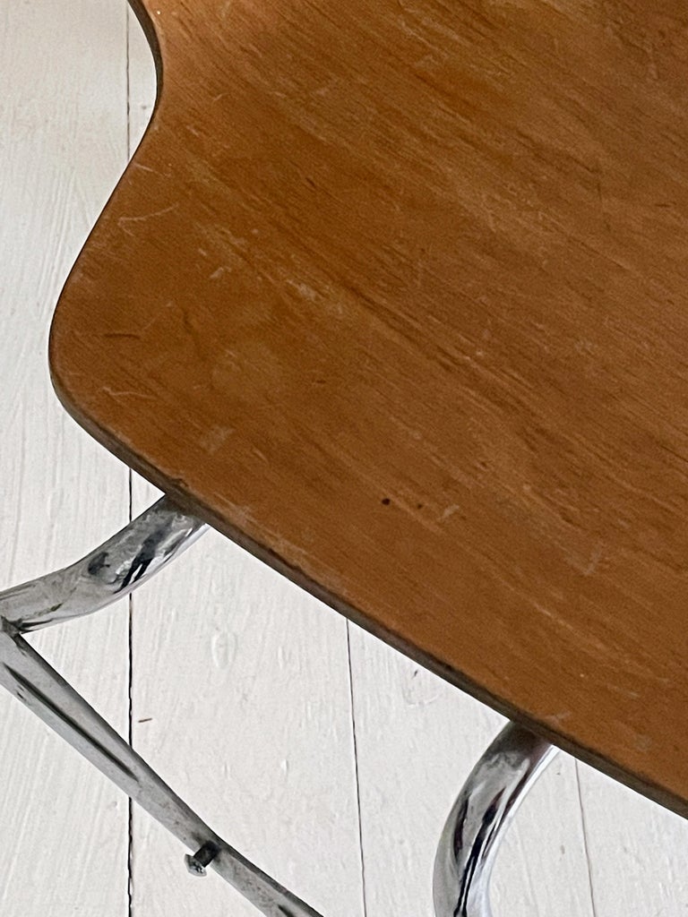 Vintage Swiss Industrial Design Plywood Stacking Chair by Horgen Glarus ...