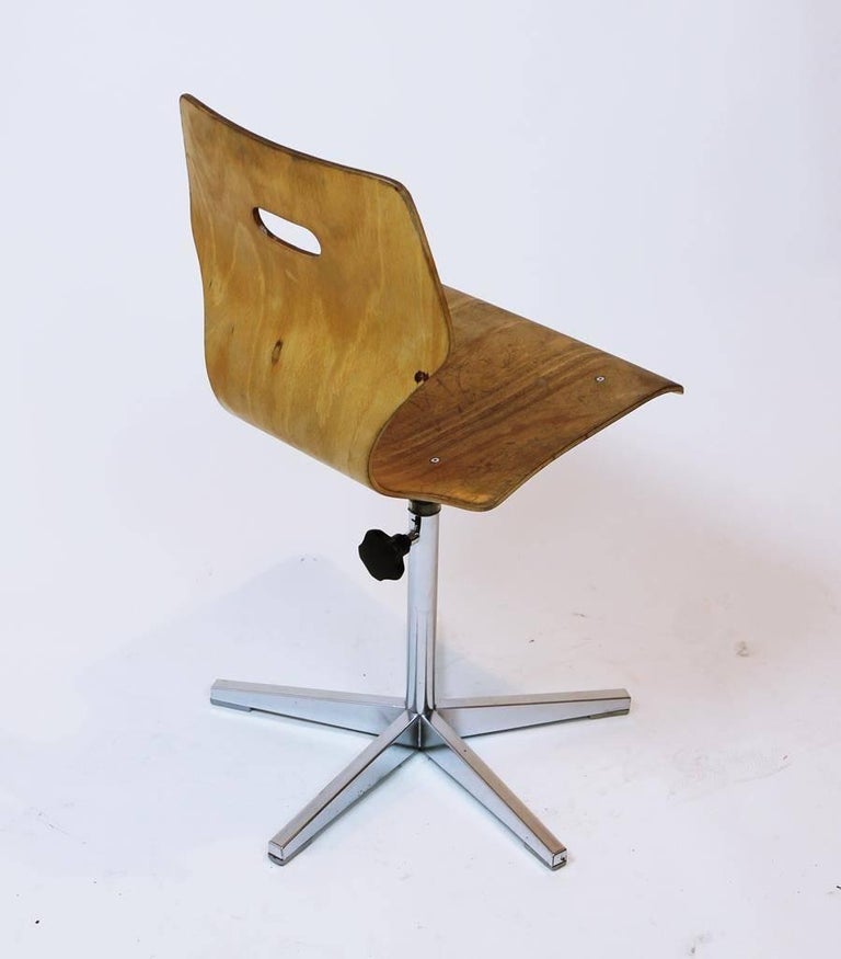 Vintage Swiss Made Height Adjustable Childrens School Chair by Embru ...