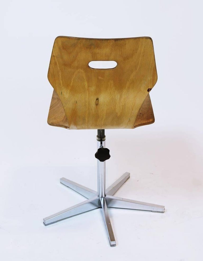Vintage Swiss Made Height Adjustable Childrens School Chair by Embru ...
