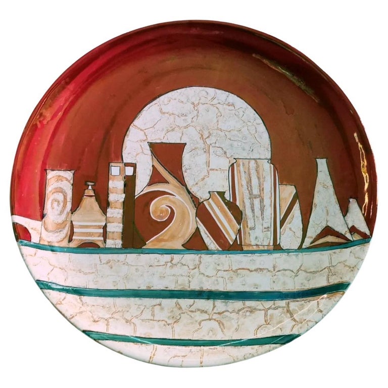 Vintage Swiss Plate Unique Piece by "Costa Ceramiche d'Arte" For Sale ...