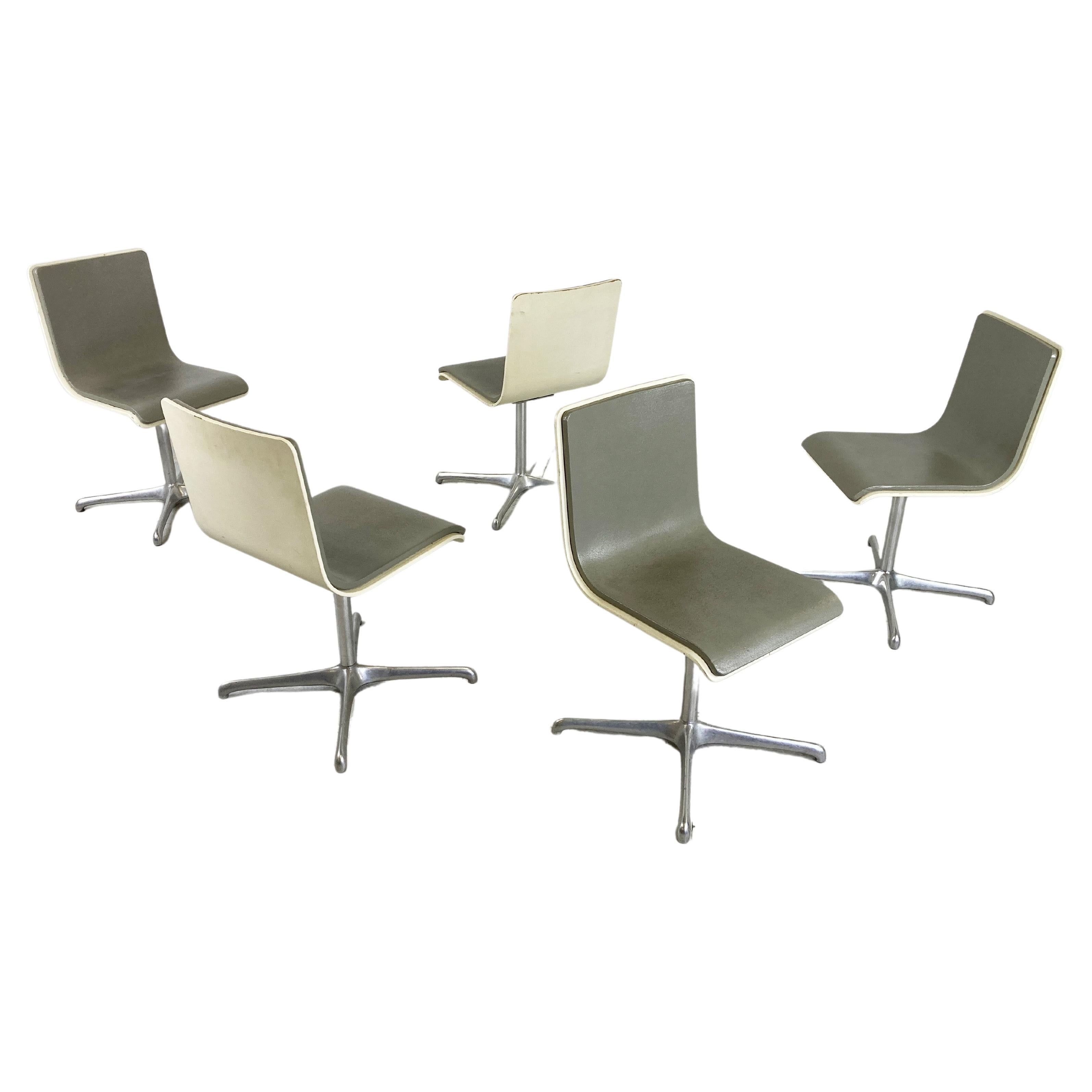 Vintage Polished Metal Industrial Style Singer Chair, circa 1940 at ...