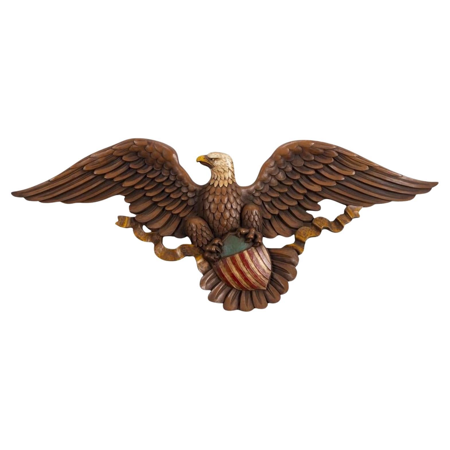 American Hand-Carved Folk Eagle, Early to Mid 20th Century For Sale at ...