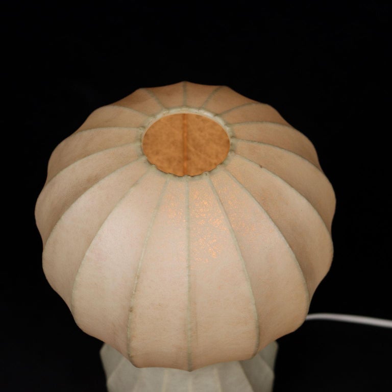 Vintage Table Lamp Cocoon Metal Italy 1970s For Sale at 1stDibs