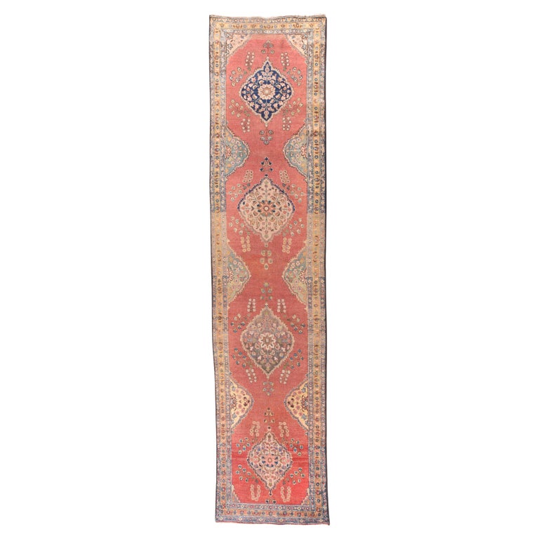 Vintage Tabriz Runner For Sale at 1stDibs