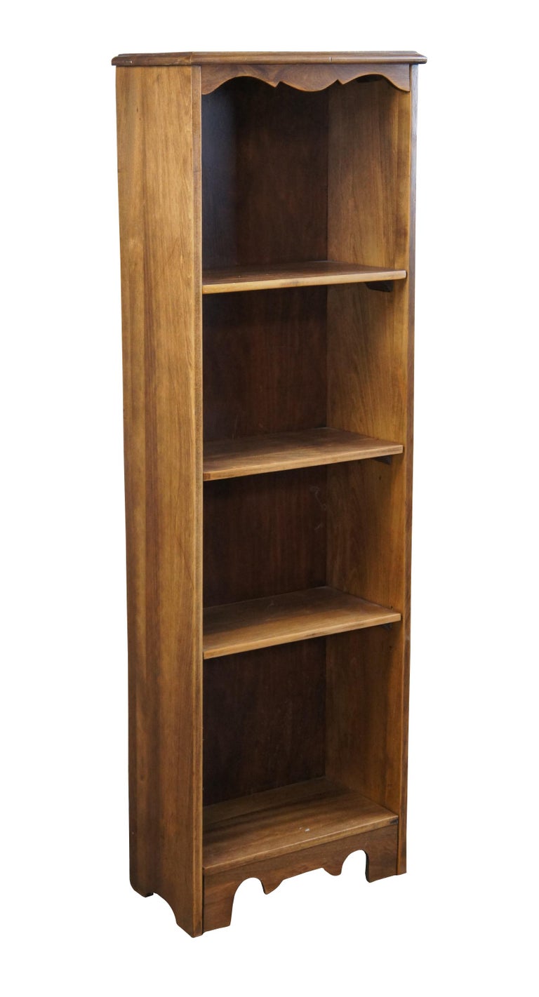 Vintage Tall Birch Early American Style Library Bookcase 4 Shelf Book ...
