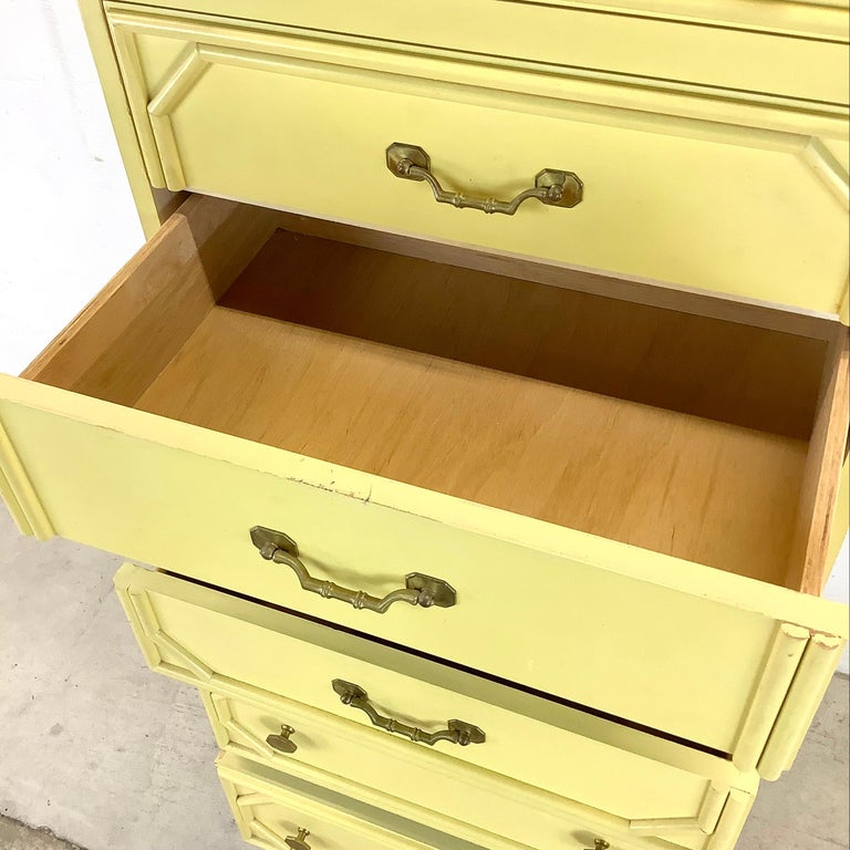 Vintage Tall Chest of Drawers or Lingerie Chest For Sale at 1stDibs