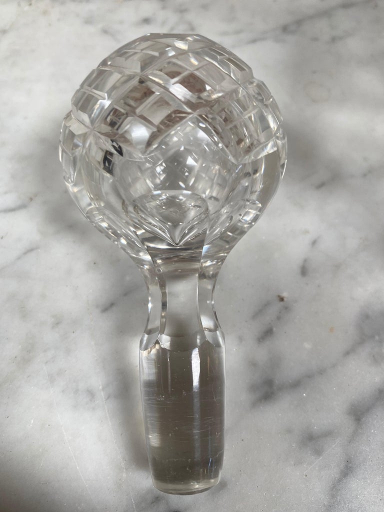 Vintage Tall Italian Glass Bottle 1950s For Sale at 1stDibs