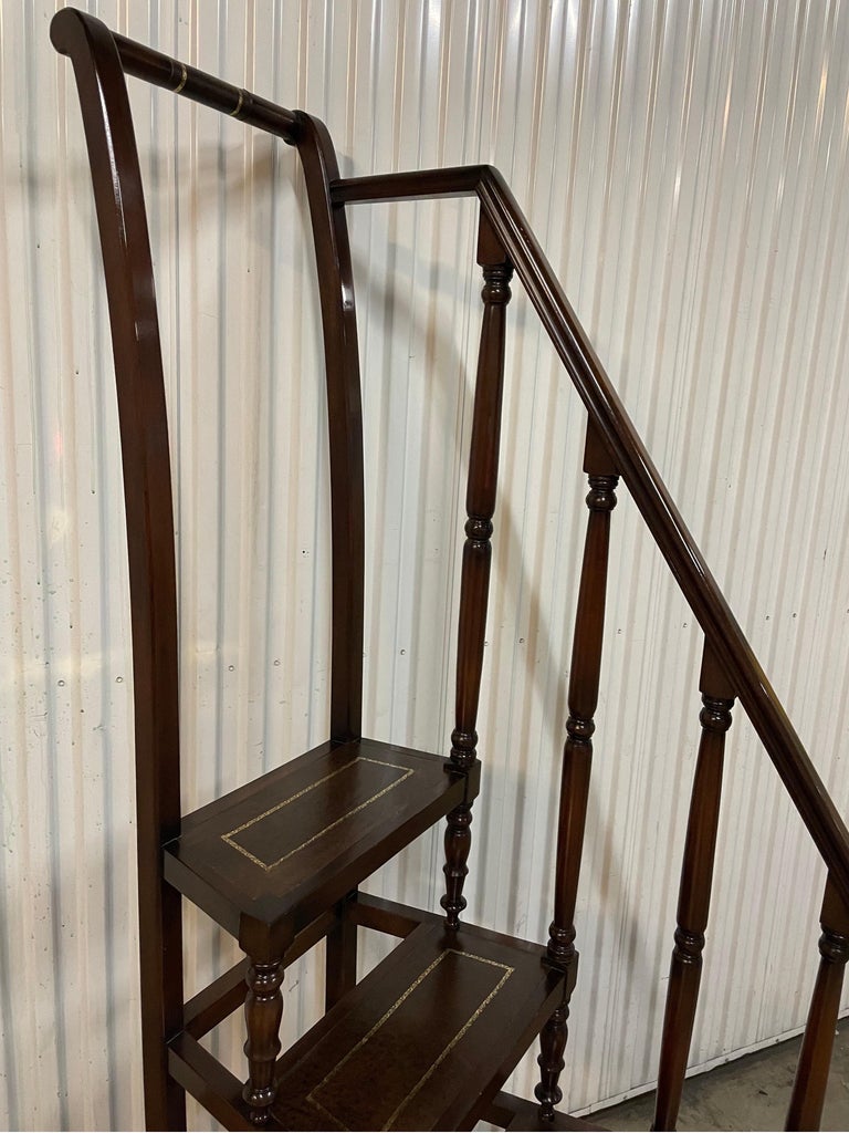 Vintage Tall Library Steps For Sale at 1stDibs | vintage library steps ...