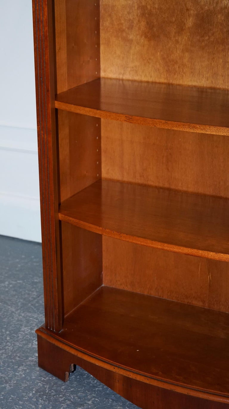 Vintage Tall Yew Open Bookcase with Adjustable Shelfs For Sale at 1stDibs