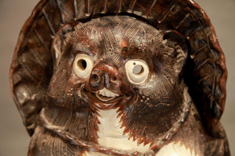 Vintage Tanuki, The Mythical Badger, Shigaraki Ware, Meiji, Early 20th ...