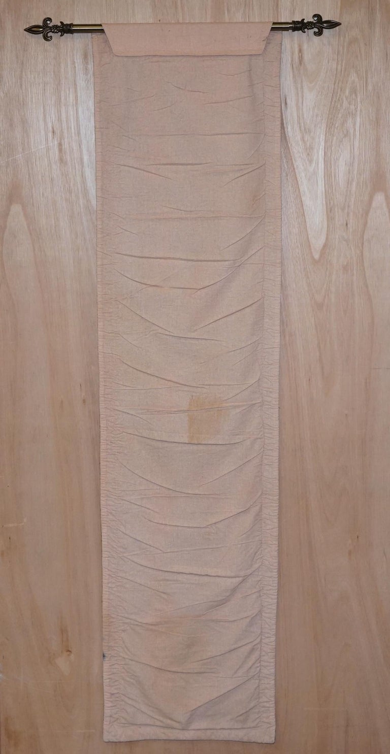 Vintage Tapestry Wall Hanging with Extending Rail, Embroidered Armorial ...