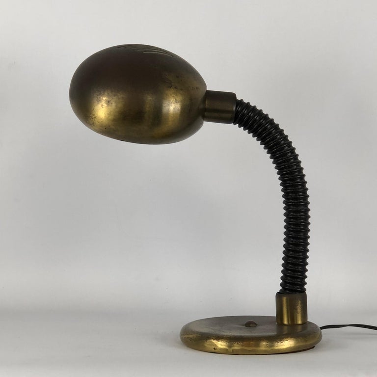 Vintage Targetti Metal Table Lamp 70s For Sale at 1stDibs