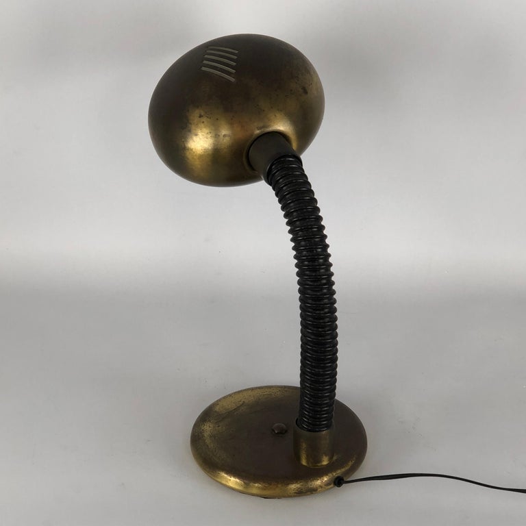 Vintage Targetti Metal Table Lamp 70s For Sale at 1stDibs