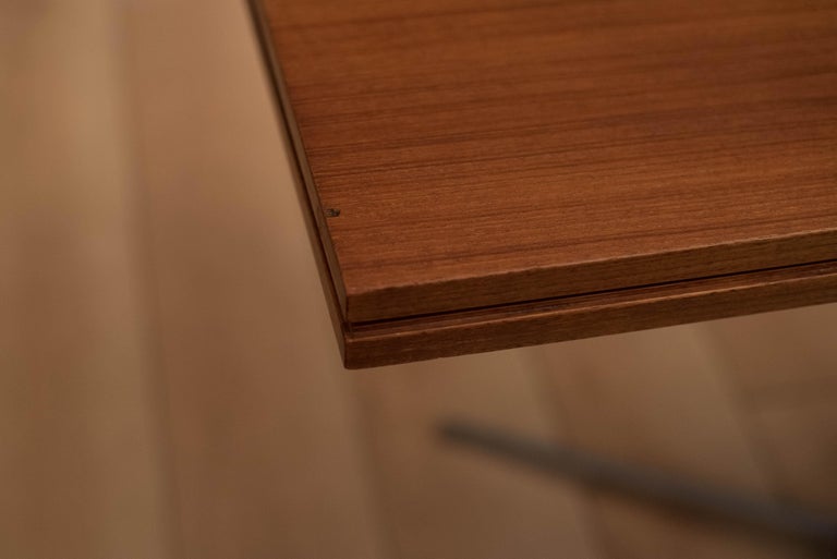 Vintage Teak Adjustable Elevator Dining Table by J.M. Thomas at 1stDibs