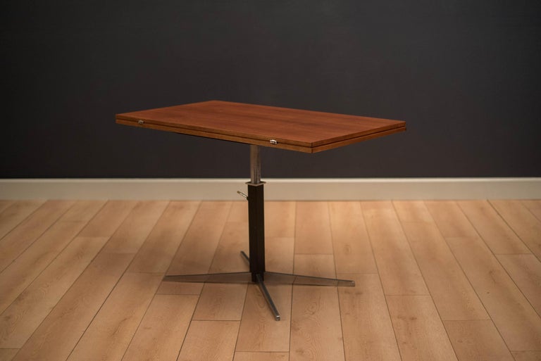 Vintage Teak Adjustable Elevator Dining Table by J.M. Thomas at 1stDibs
