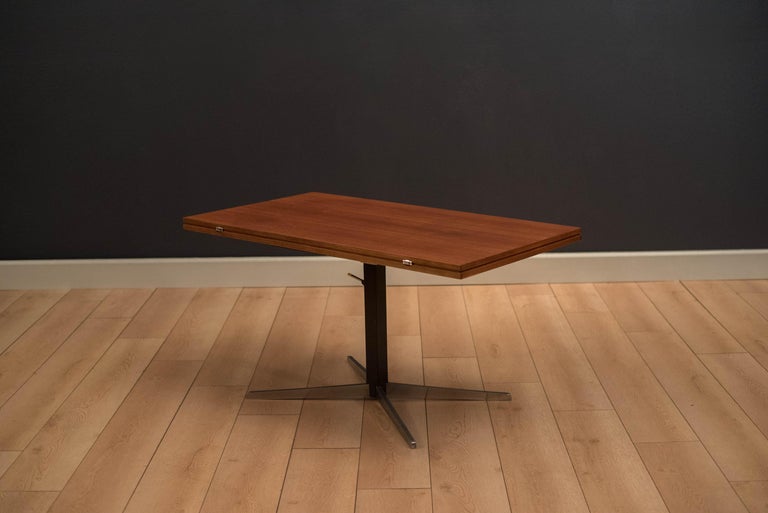 Vintage Teak Adjustable Elevator Dining Table by J.M. Thomas at 1stDibs