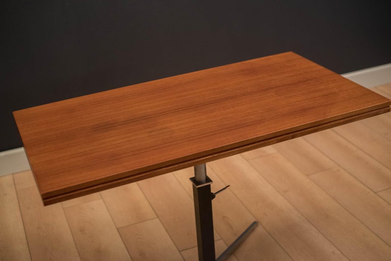 Vintage Teak Adjustable Elevator Dining Table by J.M. Thomas at 1stDibs