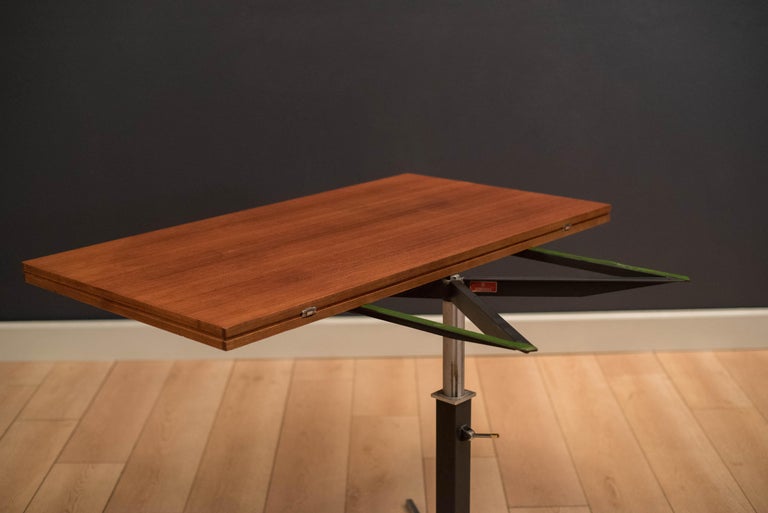 Vintage Teak Adjustable Elevator Dining Table by J.M. Thomas at 1stDibs