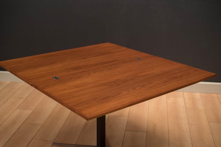 Vintage Teak Adjustable Elevator Dining Table by J.M. Thomas at 1stDibs