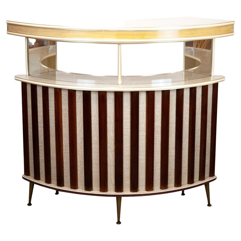 Vintage Teak and Formica Home Cocktail Bar, 1950s at 1stDibs